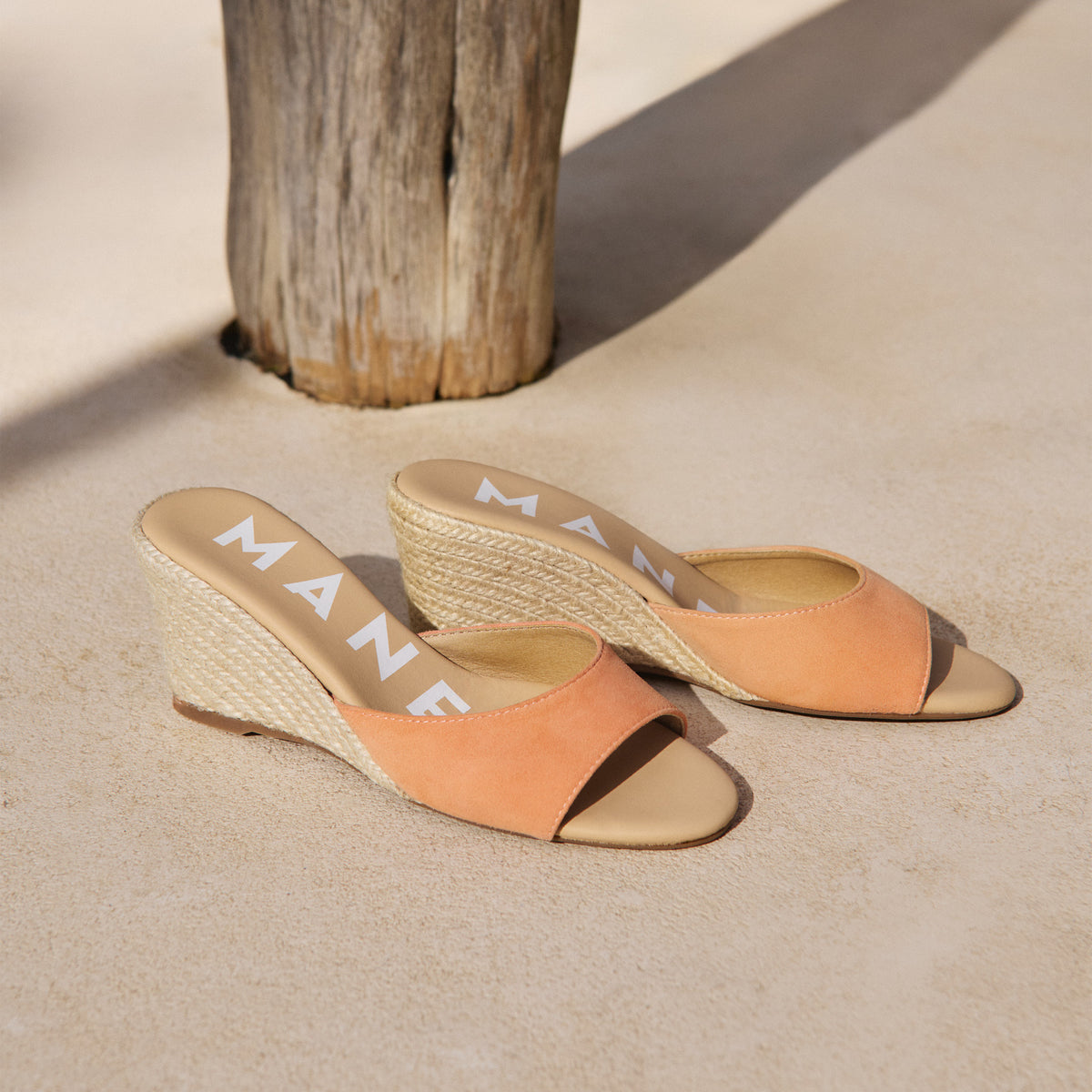 Manebí | Espadrillas in Morbida Pelle Scamosciata con Zeppa