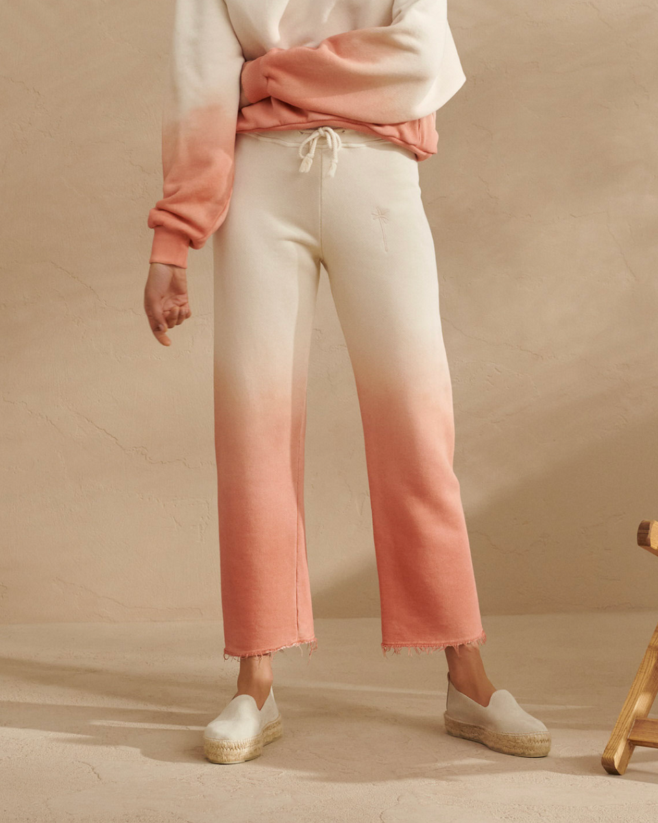 Manebí | Cotton-Jodie-Pants-Embroidered-Palm-Coral-Dégradé-A61PT
