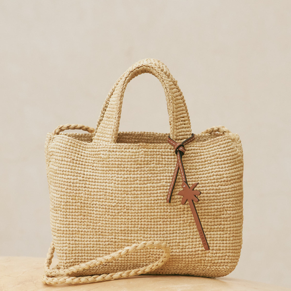 Manebi | Raffia New Sunset Bag Mini - Natural