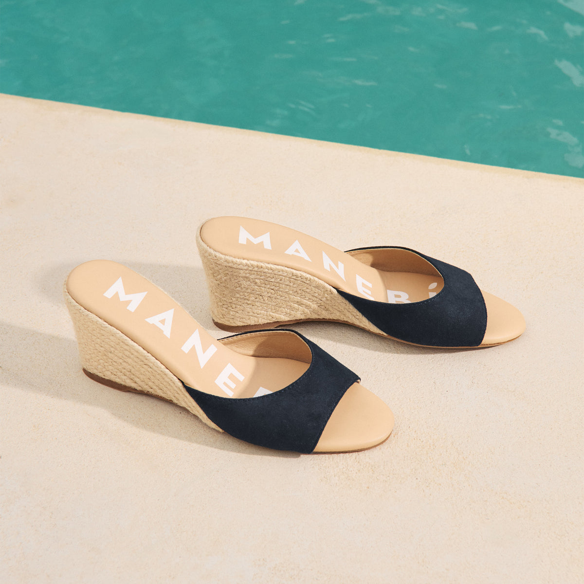 Manebí | Espadrillas in Morbida Pelle Scamosciata con Zeppa