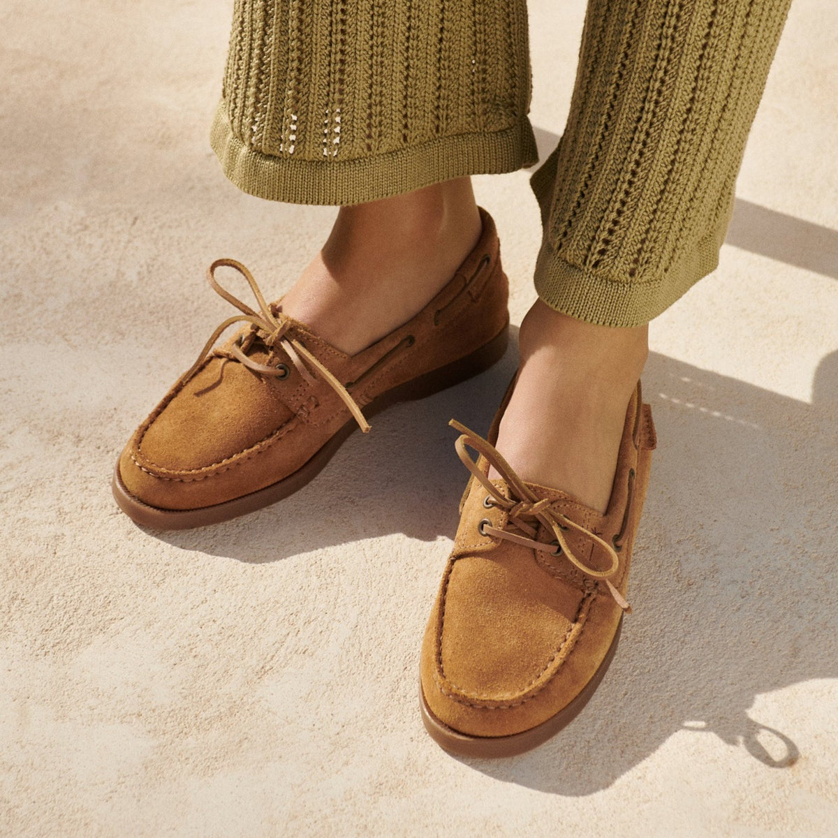 Manebí | Suede Boat Shoes-Cuero