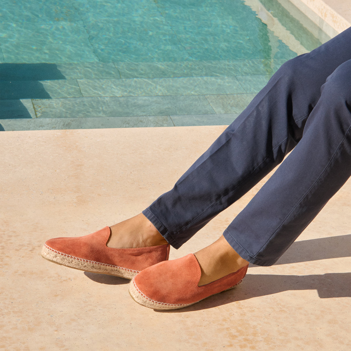 Manebí | Suede Espadrilles - Orange Rust