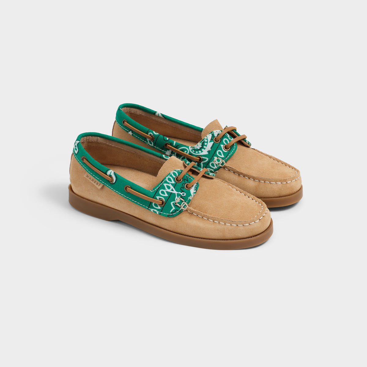 Manebí | Suede And Cotton Bandana Boat-Shoes - X13KK - Hamptons ...